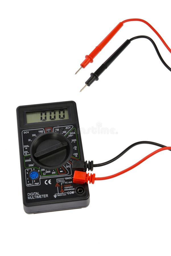 The LCD Digital Multimeter Tester Isolated on a White Background Stock ...