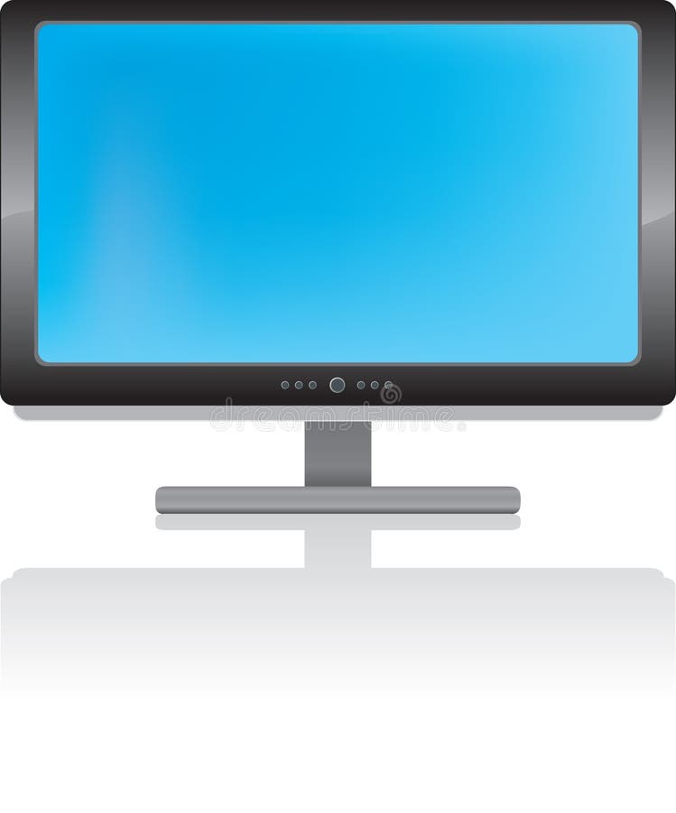 Computer LCD monitor stock vector. Illustration of crystal - 2462581