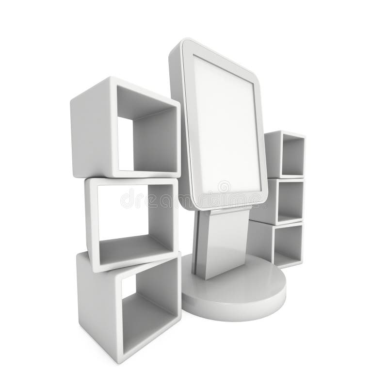 LCD Display Stand and Display Boxes Stock Illustration - Illustration ...