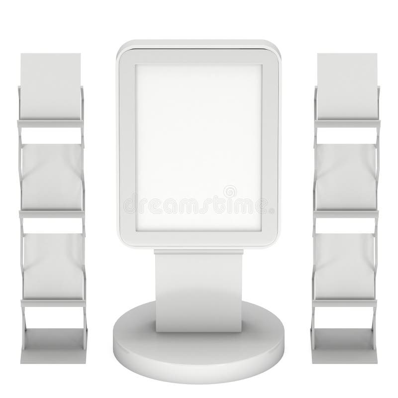 LCD Display Stand and Magazine Rack. Stock Photo - Image of rack ...