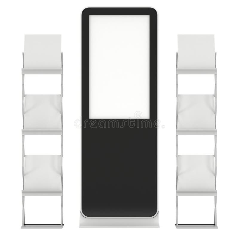 LCD Display Stand and Magazine Rack. Stock Illustration - Illustration ...