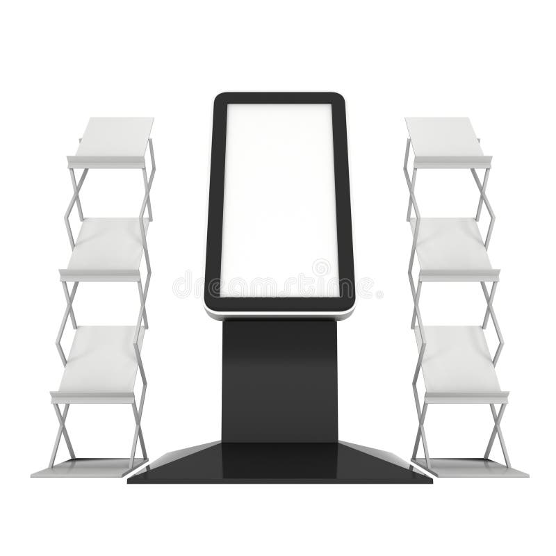 LCD Display Stand and Magazine Rack. Stock Illustration - Illustration ...