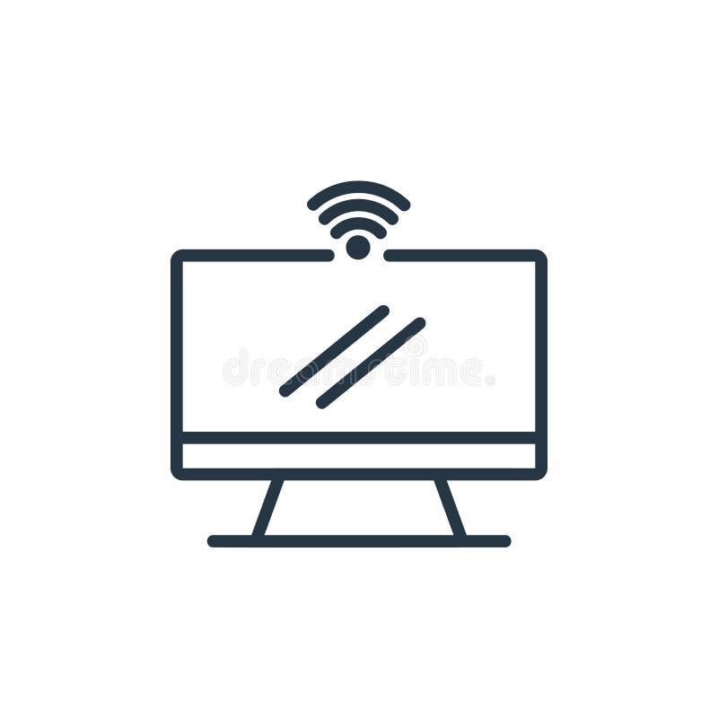 Lcd Hd Icon Vector from Internet of Thing Concept. Thin Line ...