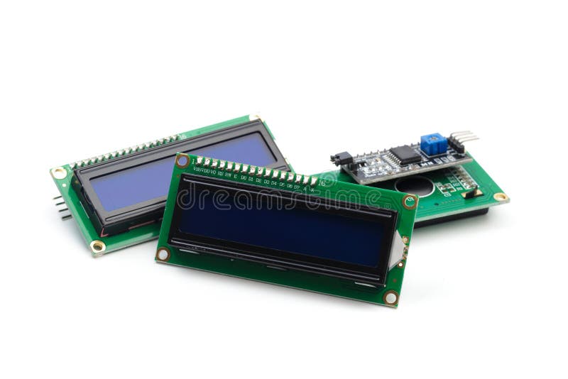 LCD Indicator Isolated on White Background Stock Photo - Image of ...