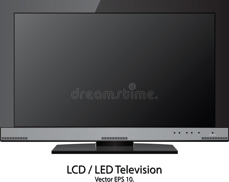 LCD / LED TV Vector Illustration Stock Vector - Illustration of light ...