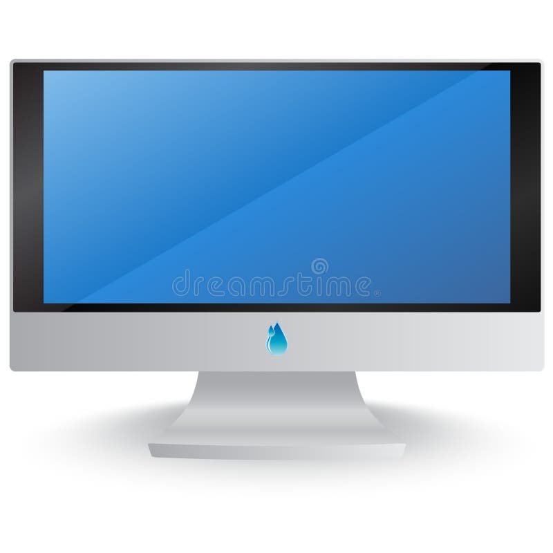 Computer LCD monitor stock vector. Illustration of crystal - 2462581