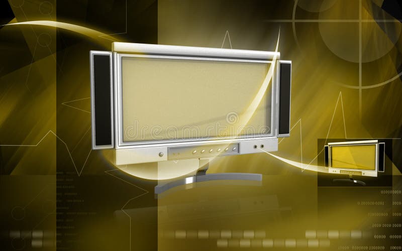LCD MONITOR stock illustration. Illustration of multimedia - 1206396