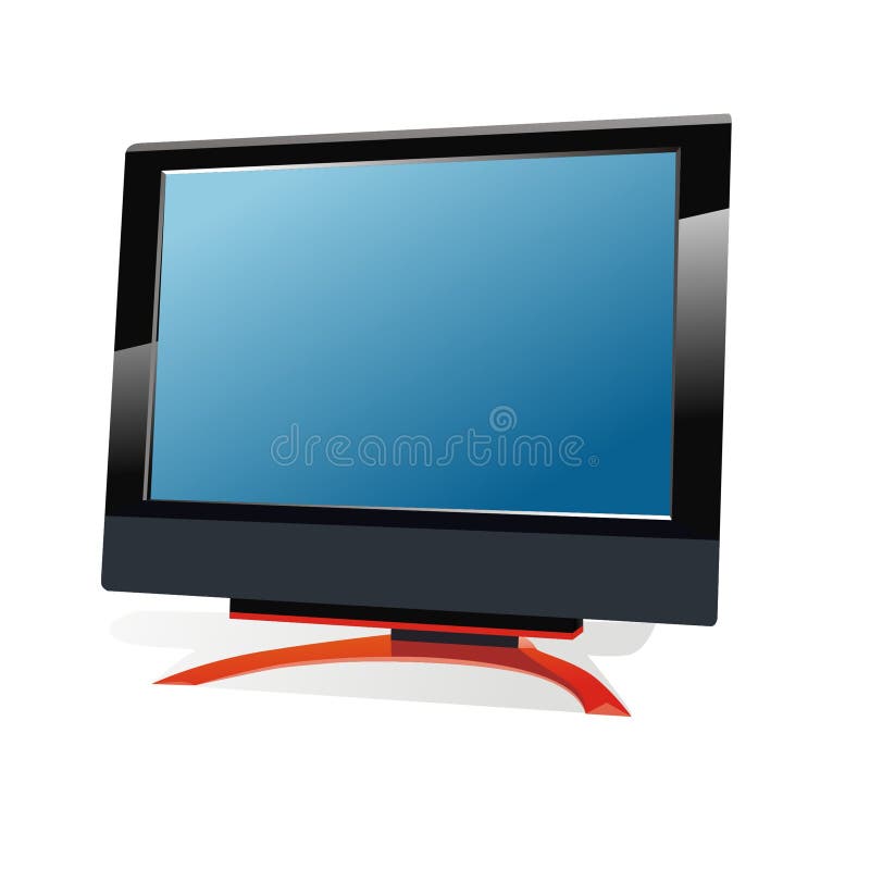 LCD Monitor stock vector. Illustration of white, shadow - 2599453