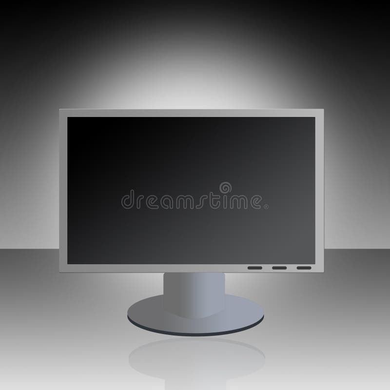 LCD Monitor stock illustration. Illustration of turned - 3023274