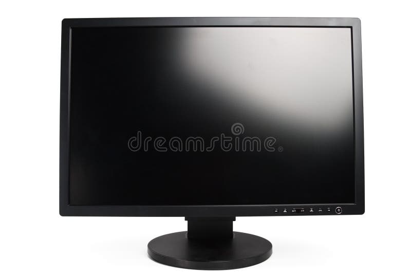 Computer Monitor, Black Screen Stock Image - Image of blank, electronic ...