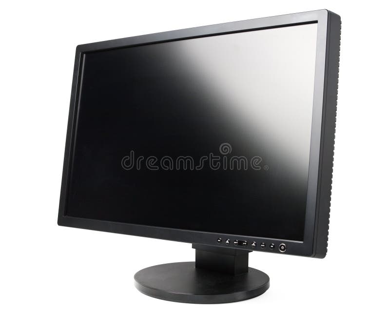 Wide Screen Computer Monitor Stock Photo - Image of isolated, monitor ...