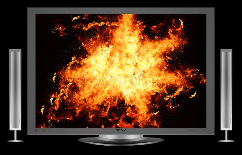 Broken monitor stock image. Image of display, crush, screen - 16505685