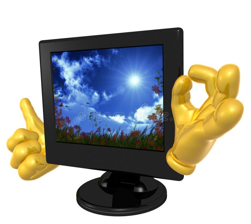 3+ Lcd monitor character figure Free Stock Photos - StockFreeImages
