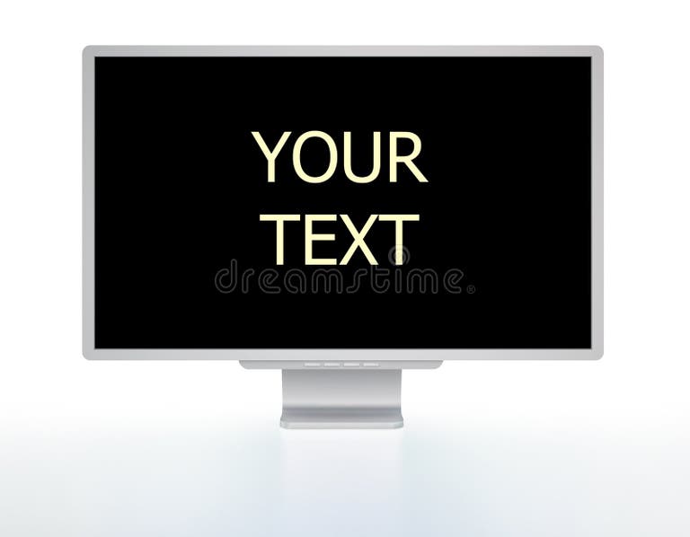 LCD Monitor with Empty Space. Stock Illustration - Illustration of ...