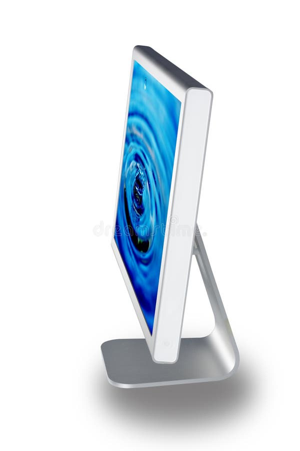 Flat Screen Computer Monitor Stock Photo - Image of modern, technology ...