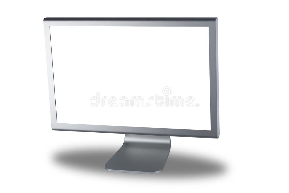 Lcd monitor flat screen stock photo. Image of flat, television - 7957788