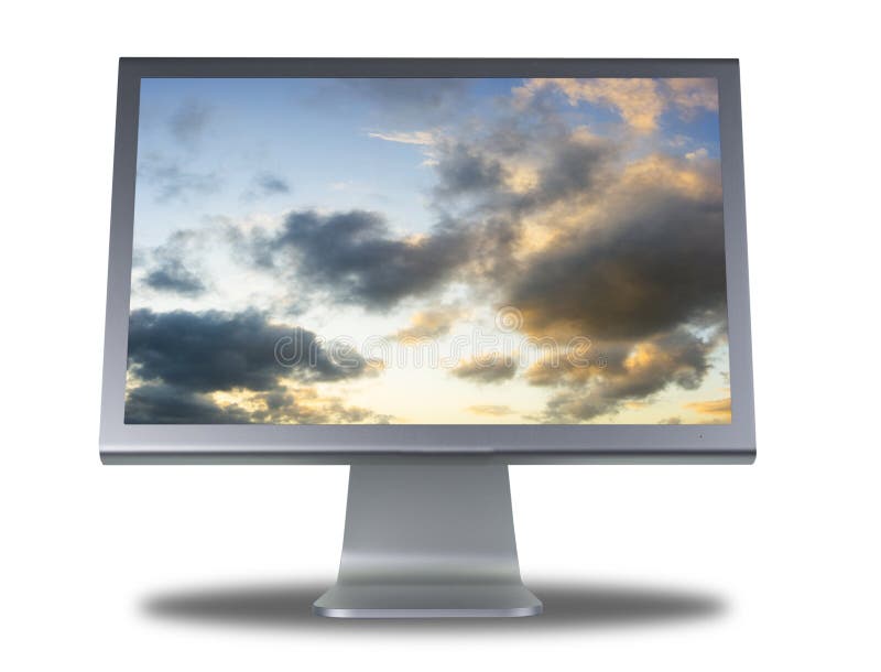 Lcd monitor flat screen stock image. Image of peripheral - 8009449