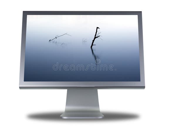 Lcd monitor flat screen stock photo. Image of computer - 8275560