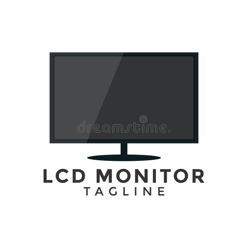 LCD Monitor Graphic Design Element Template Illustration Stock Vector ...