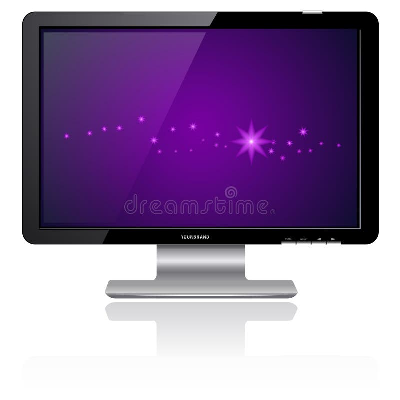 LCD Monitor Purple Royalty Free Stock Photography - Image: 12076937