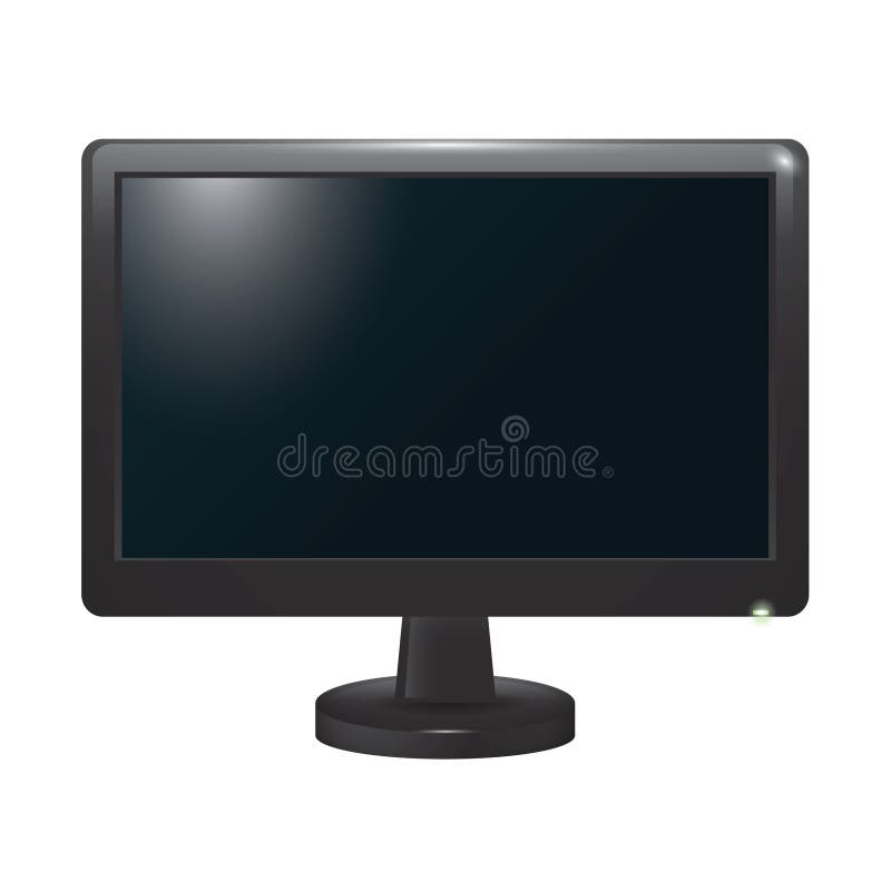 Lcd Monitor. Vector Illustration Decorative Design Stock Vector ...