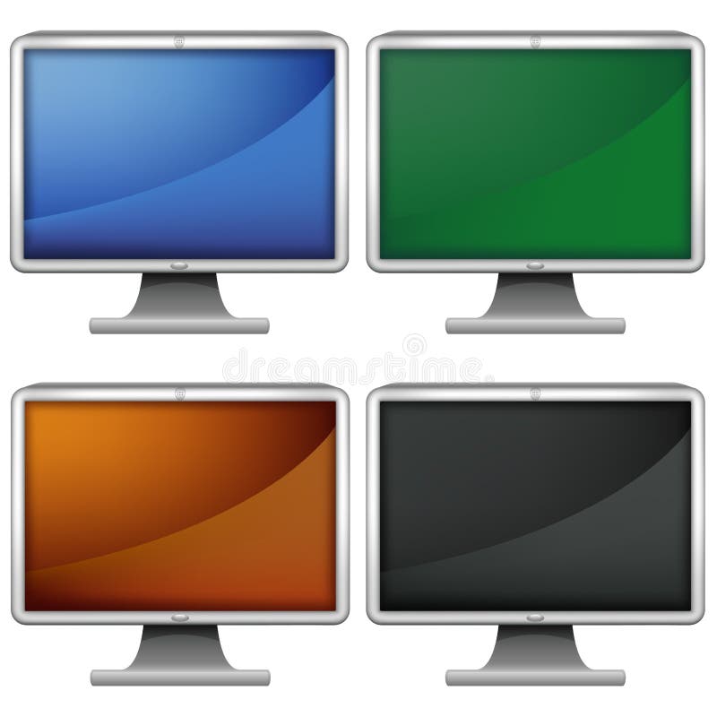 LCD monitors stock vector. Illustration of isolated, electronic - 4525692
