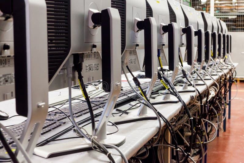 LCD Monitors production stock photo. Image of network - 39725626