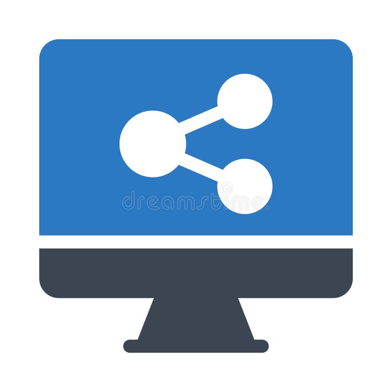 Lcd Network Glyph Color Flat Vector Icon Stock Illustration ...