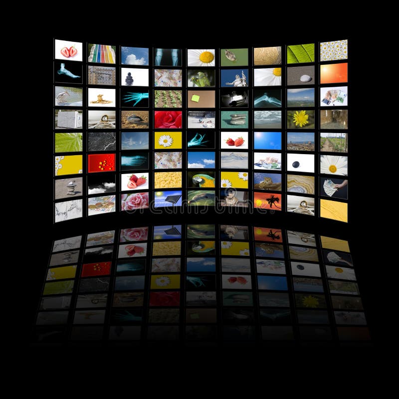 Screens multimedia panel stock illustration. Illustration of business ...