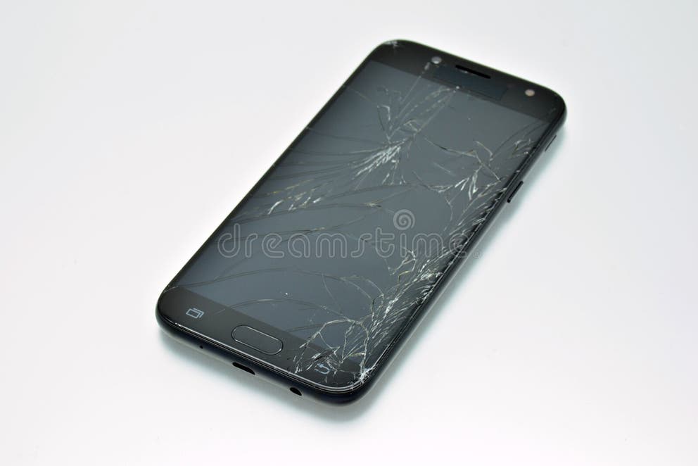 Broken mobile phone screen stock image. Image of digital - 143655717