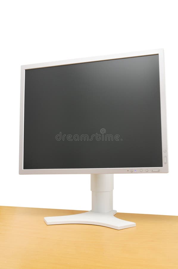 LCD screen on desk stock image. Image of digital, business - 9972683
