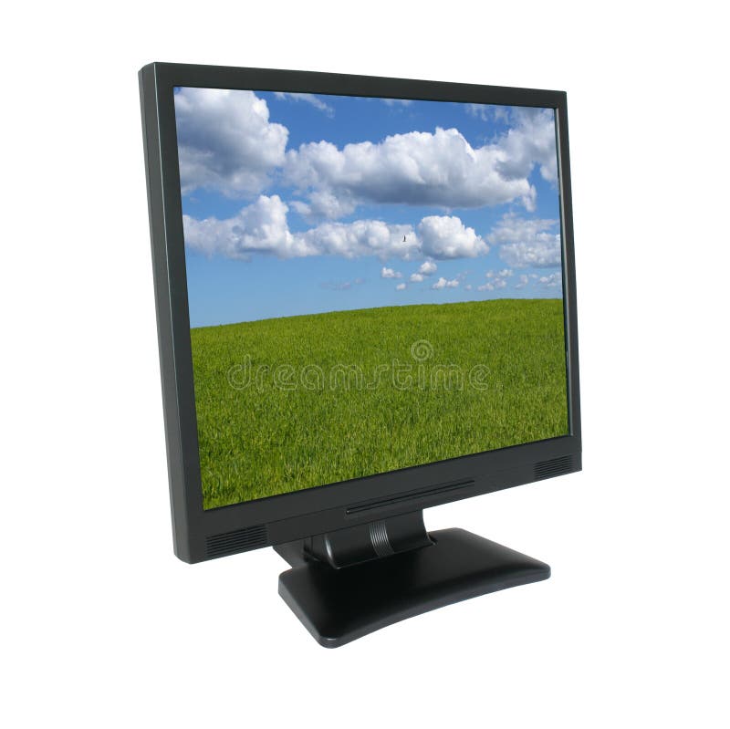 Lcd Screen with Gorgeous Landscape #2 Stock Image - Image of border ...