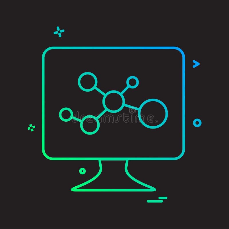 Lcd Screen Molecules Icon Vector Stock Vector - Illustration of speech ...