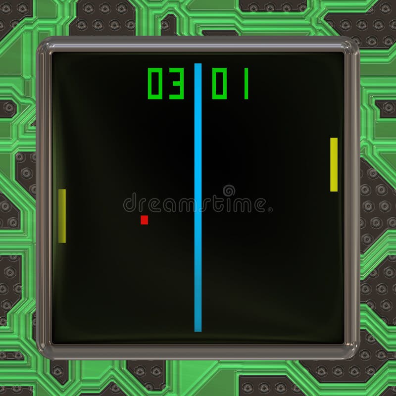 LCD Screen with Retro Style Game Generated Texture Stock Illustration ...