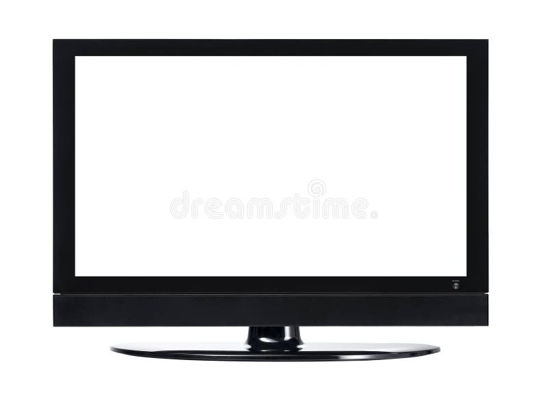 LCD Screen TV with White Background Stock Image - Image of design ...