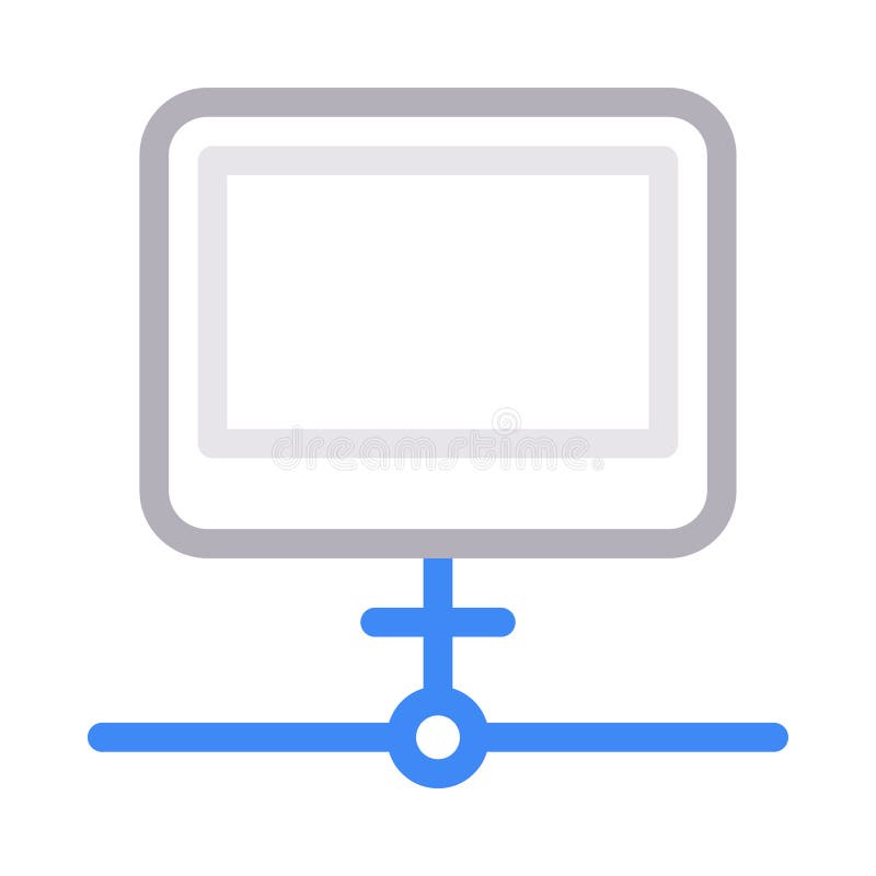 LCD Sharing Thin Color Line Vector Icon Stock Vector - Illustration of background, concept ...