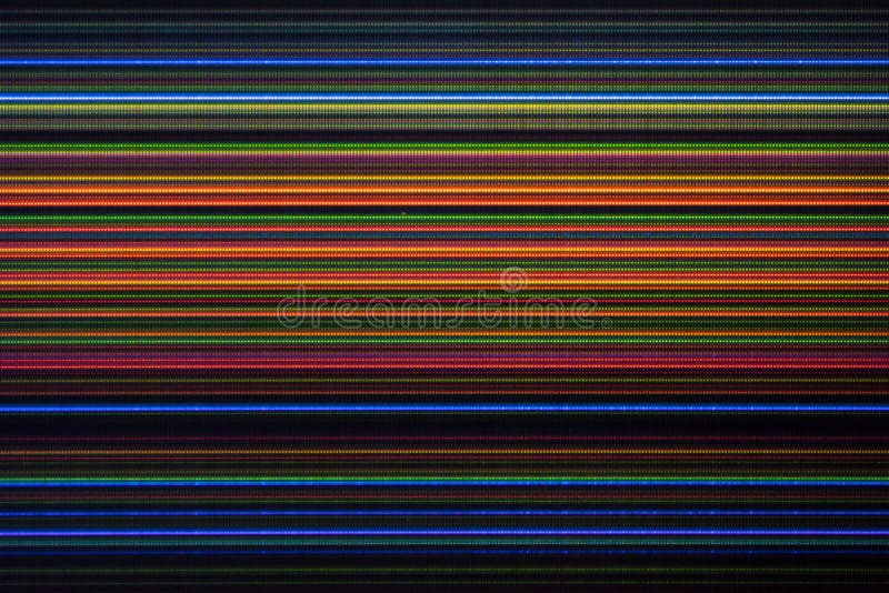 LCD Television with Broken Screen and Colorful Stripes Stock Image ...