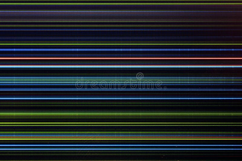 LCD Television with Broken Screen and Colorful Stripes Stock Photo ...
