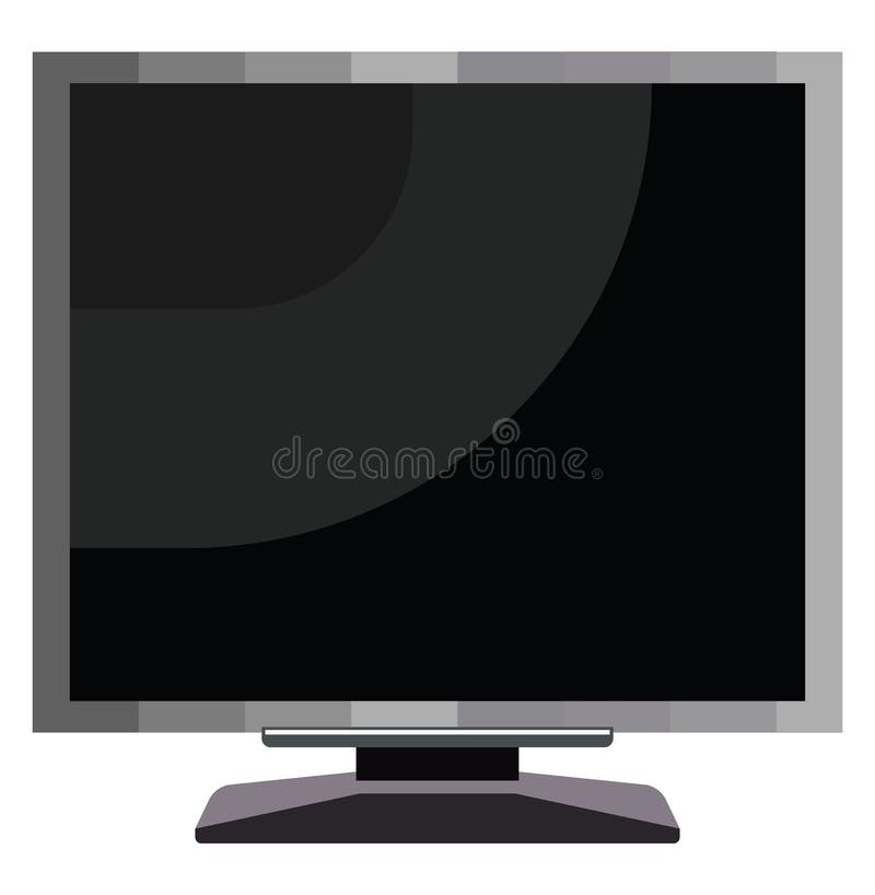 Big television, icon stock vector. Illustration of computer - 260374966