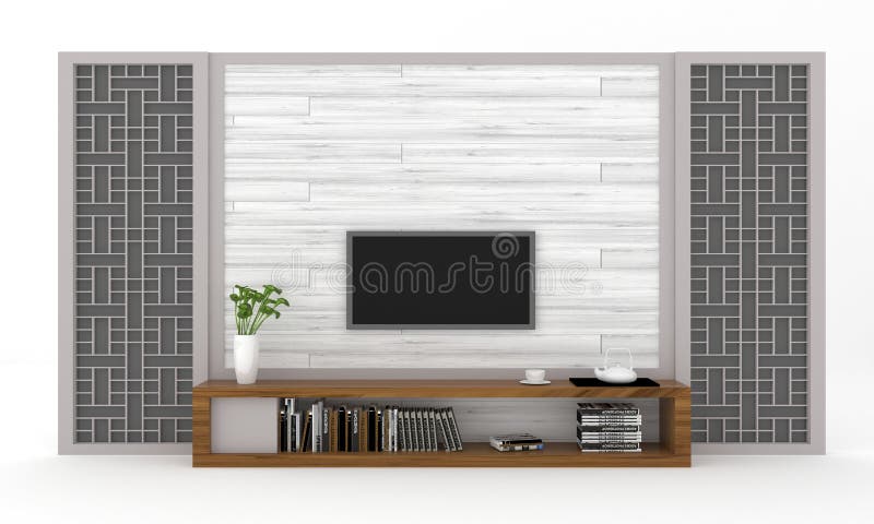 LCD TV Rack Interior Media Wall Stock Photo - Image of plasma, cupboard ...