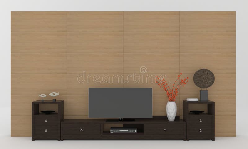 LCD TV Rack Interior Media Wall Stock Image - Image of christmas, heat ...