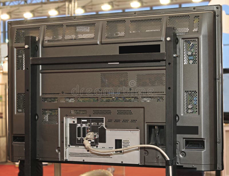 LCD TV Rear stock image. Image of connectors, technology - 61664447