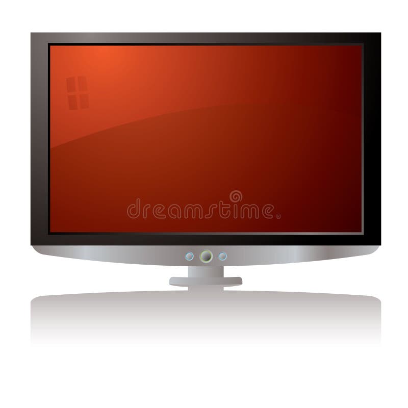 Plasma tv stock illustration. Illustration of isolated - 6367372