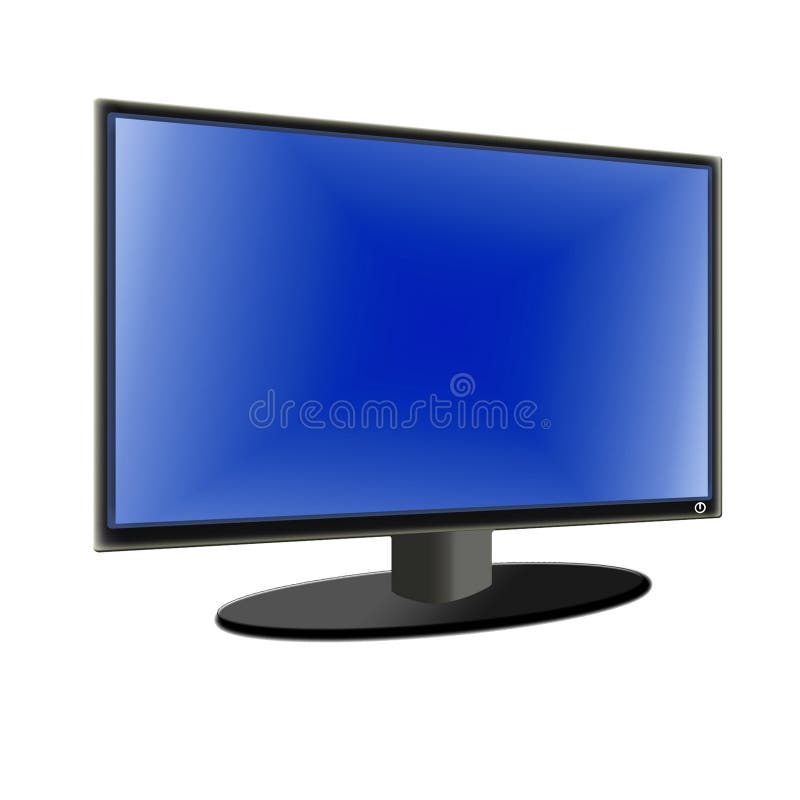 LcdMonitorSide stock illustration. Illustration of flatlcd - 4337808