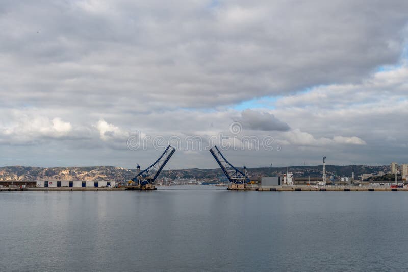 The Lift Bridge of the Port of Marseille Editorial Image - Image of ...