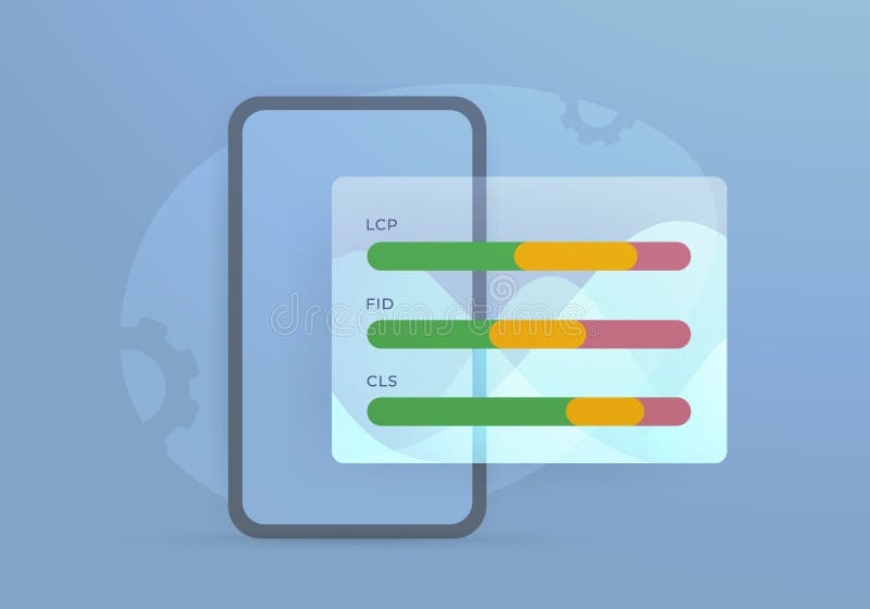 Lcp Fid Cls Core Web Vitals Web Site Performance Metrics Smartphone With Scan Results Of