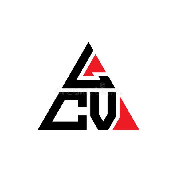 LCV Triangle Letter Logo Design with Triangle Shape. LCV Triangle Logo ...