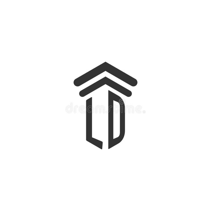 LD Initial for Law Firm Logo Design Stock Vector - Illustration of ...