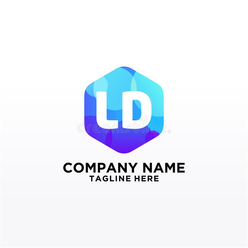 Initial Letter LD Design Logo Vector Graphic Branding Letter Element ...