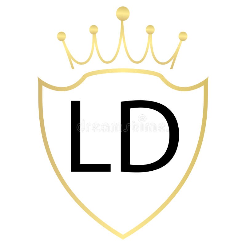 LD Letter Logo Design with Simple Style Stock Vector - Illustration of ...